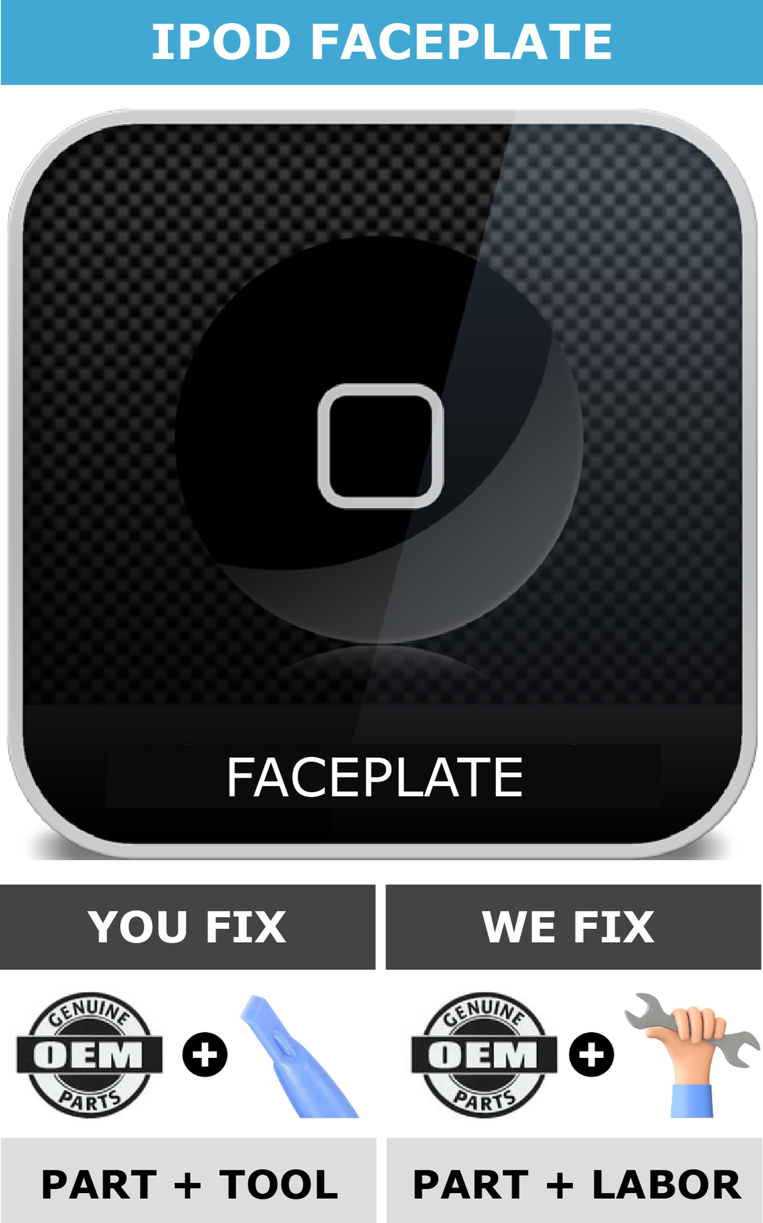 iPod Faceplate Replacement Kits & Services – iMods